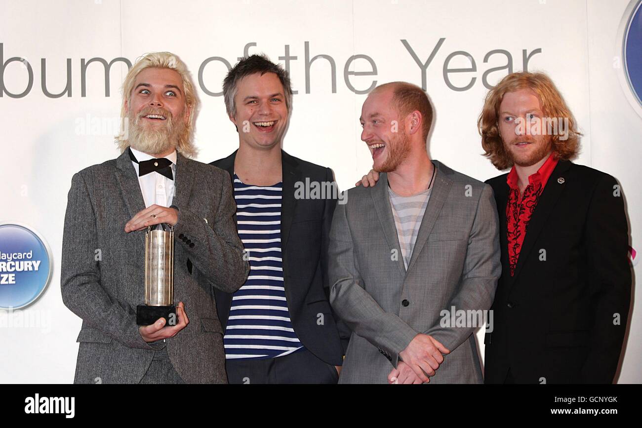 Biffy Clyro (from the left) Simon Neil, Mike Vennart, Ben Johnston and James Johnston arriving ...