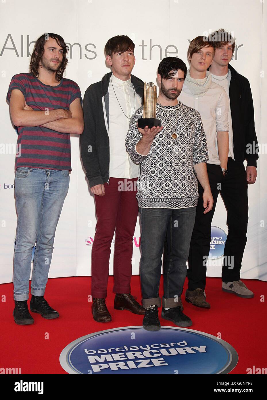 (L-R) Jimmy Smith, Edwin Congreave, Yannis Philippakis, Jack Bevan and ...