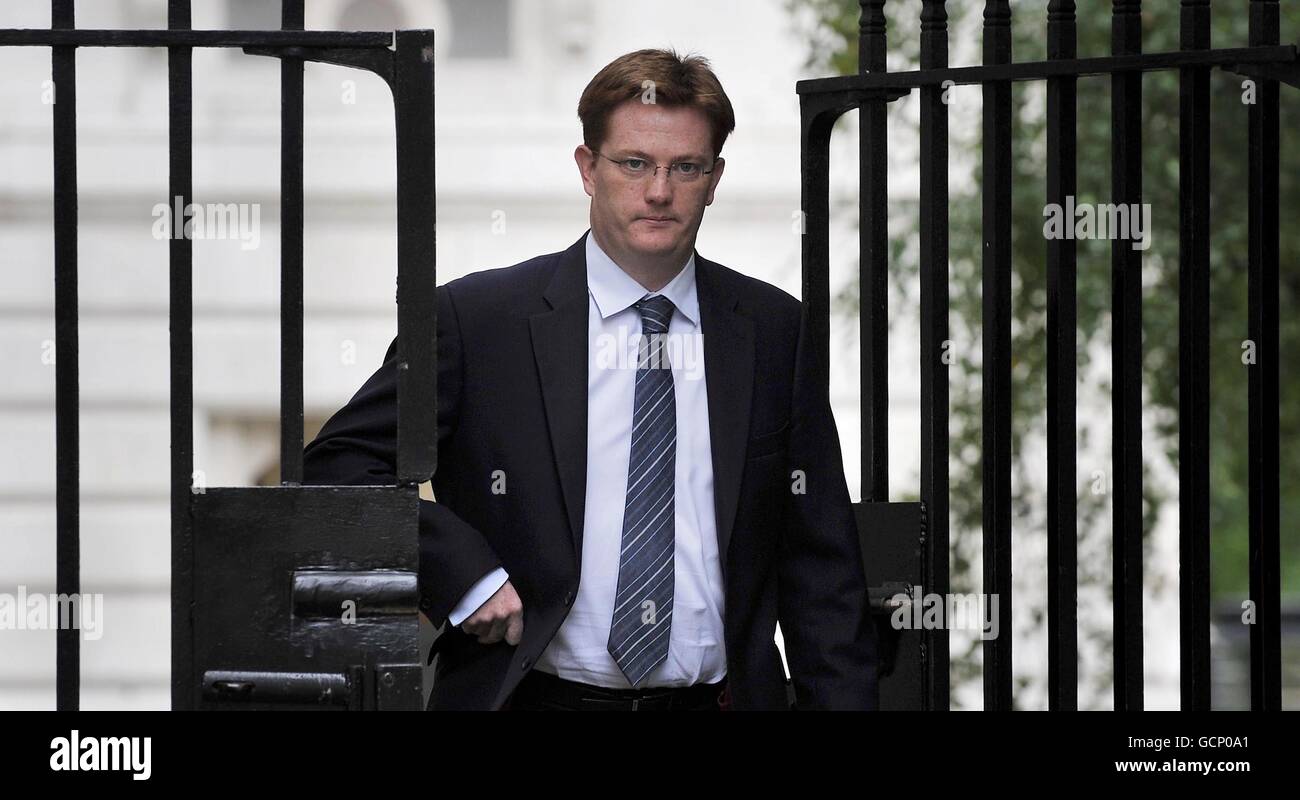 Chief Secretary to the Treasury Danny Alexander in Downing Street ...