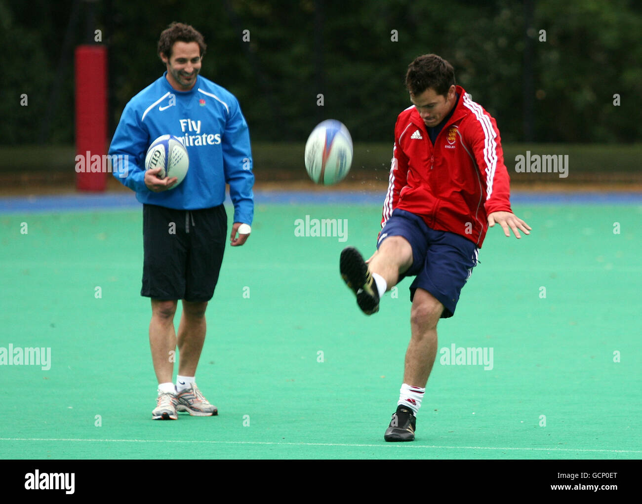 Hockey players James Tindall tries his hand at rugby under the ...