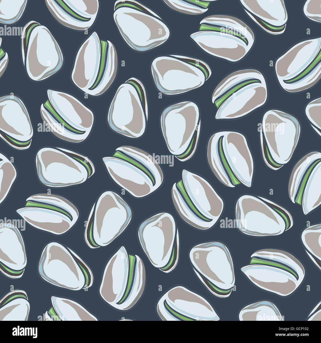 Vector seamless Pistachios pattern. Engraved collection Stock Vector ...