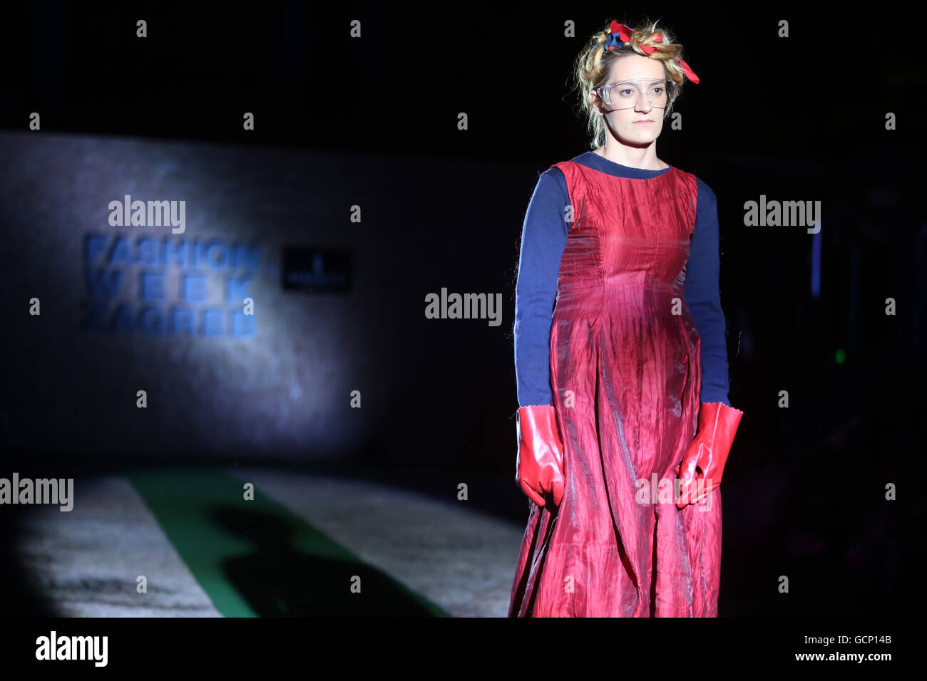 Model wearing clothes designed by Igor Galas on the Fashion Week Zagreb ...
