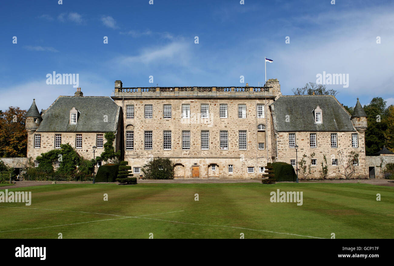 Queen opens sports hall at Gordonstoun School Stock Photo - Alamy