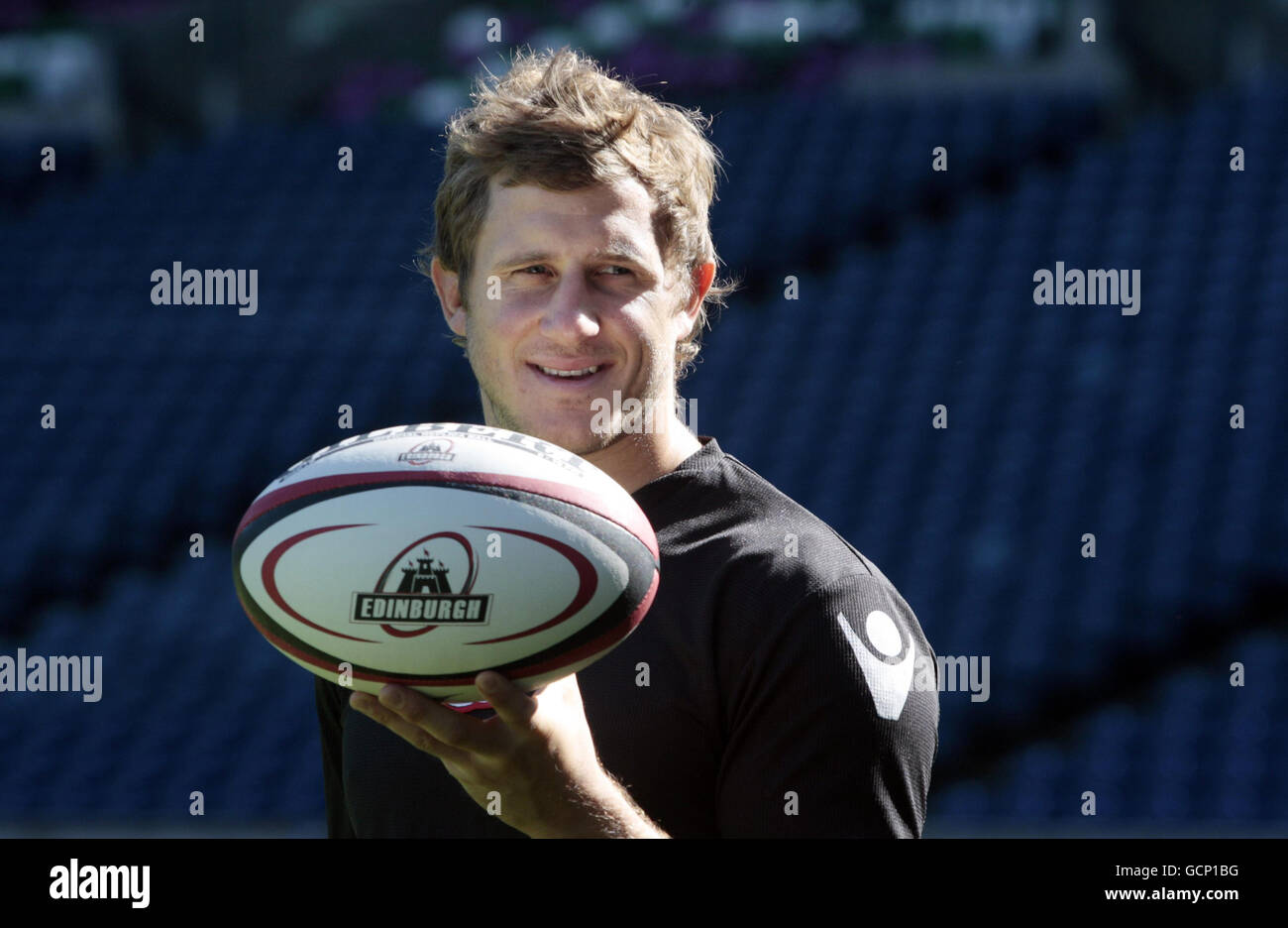 Edinburgh's Mark Robertson after the press conference at Murrayfield ...