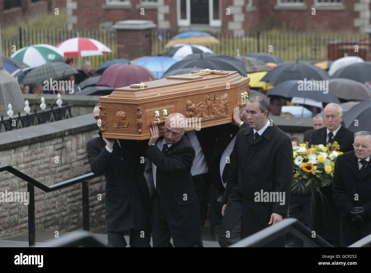 Charlie Armstrong funeral Stock Photo - Alamy