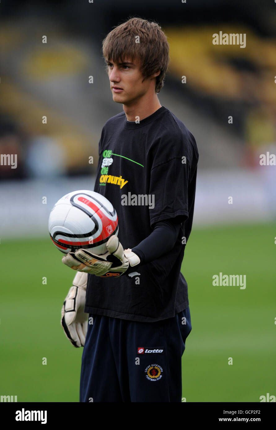 Crewe Alexandra's England Under 17 goalkeeper Ben Garratt during the ...