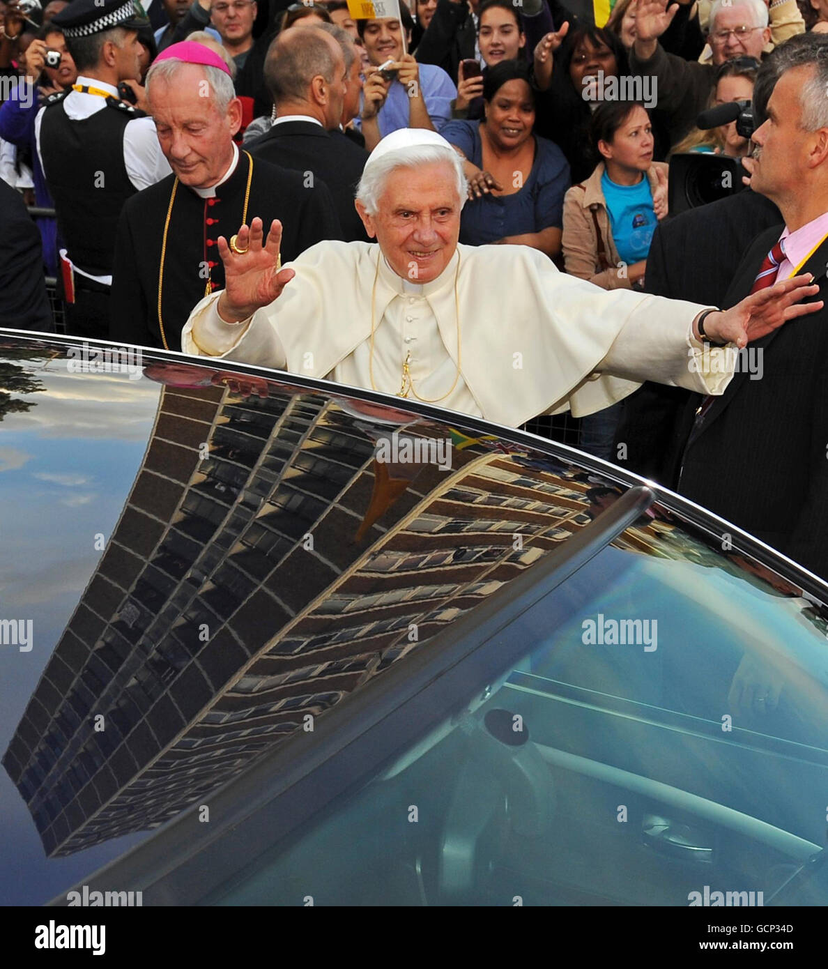 Pope Benedict XVI during a visit to St. Peter's Residence, on the third ...