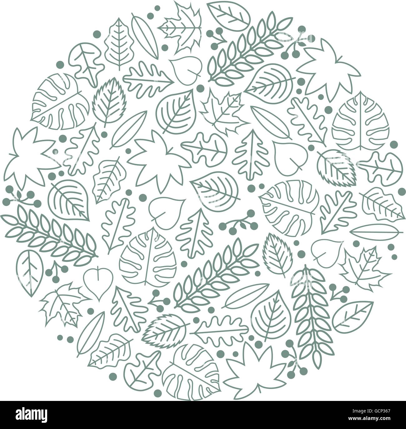 Round tree vector vectors hi-res stock photography and images - Alamy