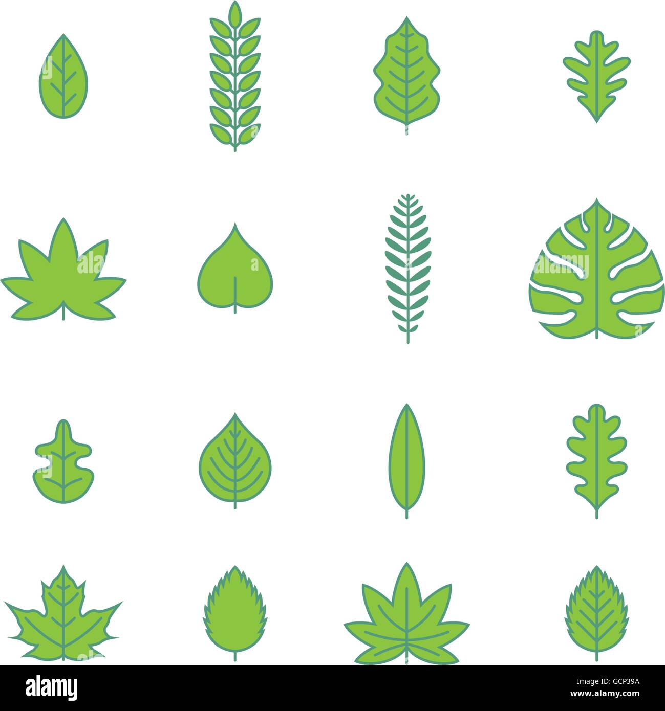 Leaf vector line icon Stock Vector Images - Alamy