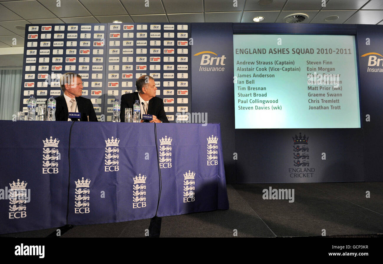 2010 ashes squad announcement hi-res stock photography and images - Alamy