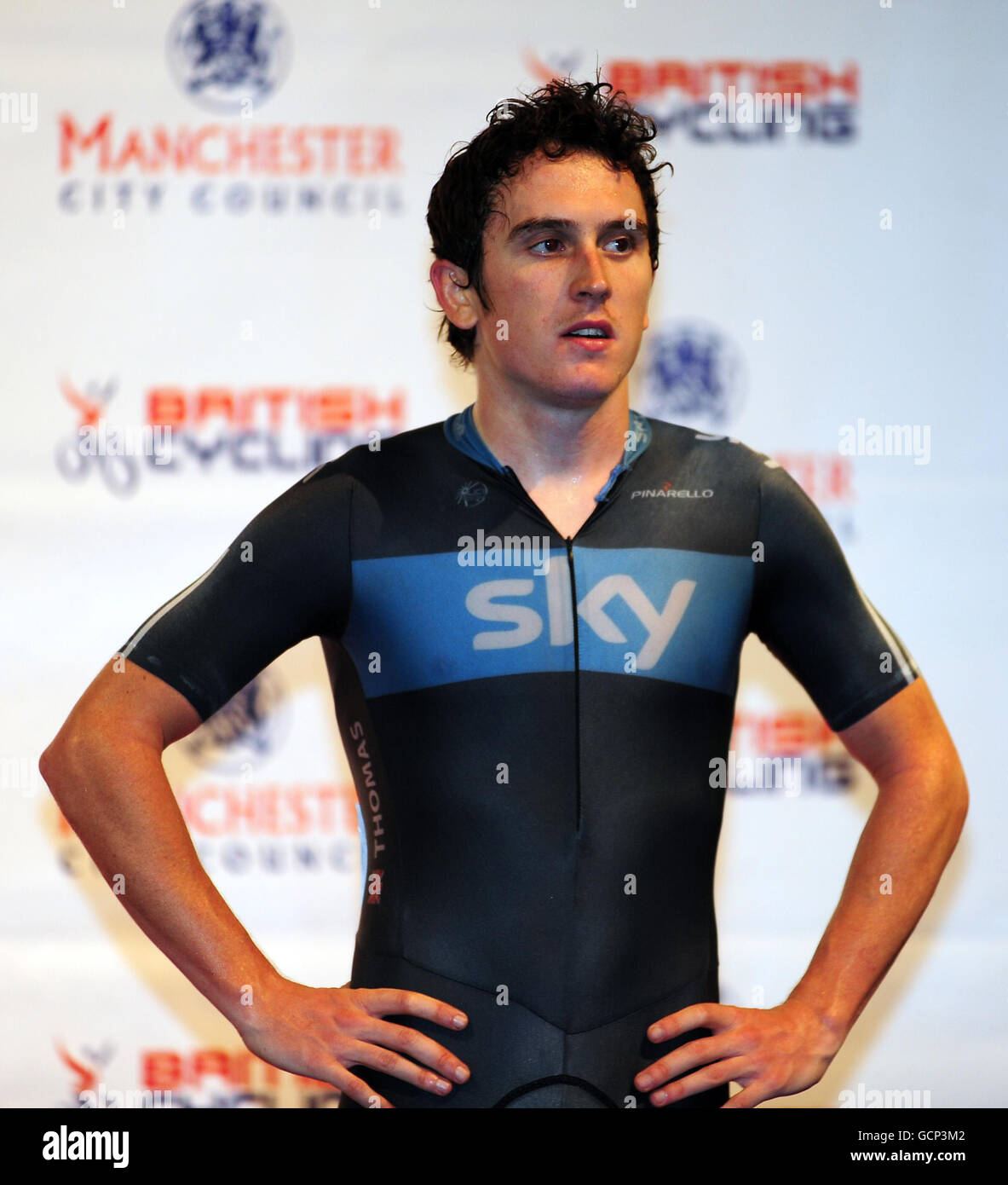 PREVIOUSLY UNISSUED PHOTO Team Sky Pro Cycling's Geraint Thomas prior ...