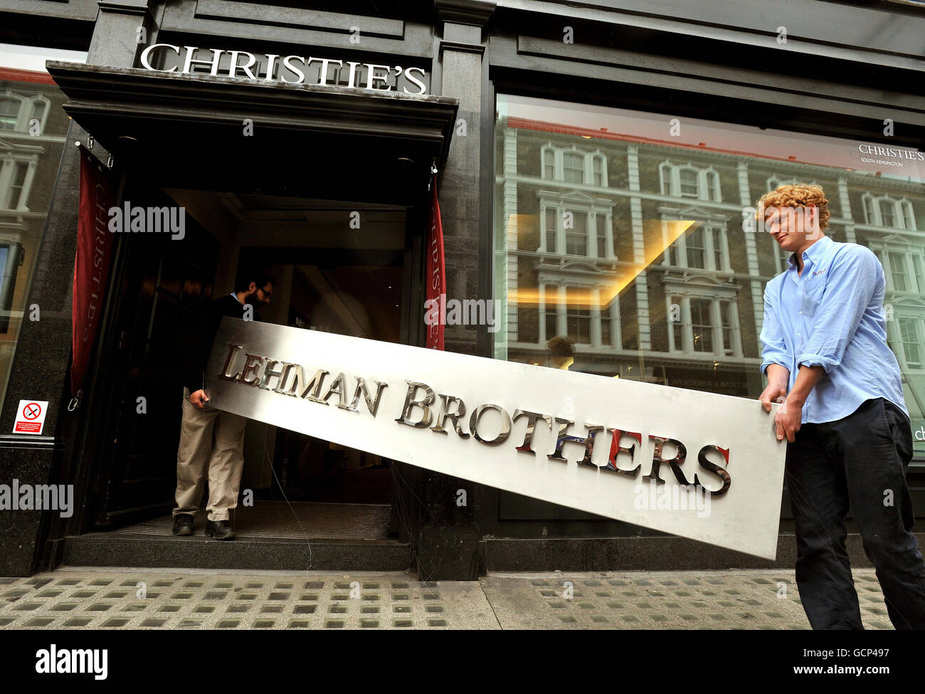 Lehman brothers sign christies hi-res stock photography and images - Alamy