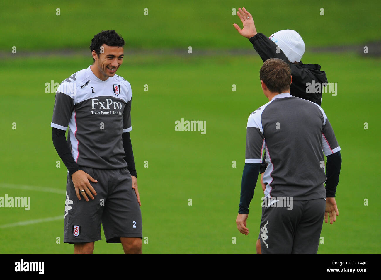 Soccer fulham training motspur park training ground hi-res stock ...