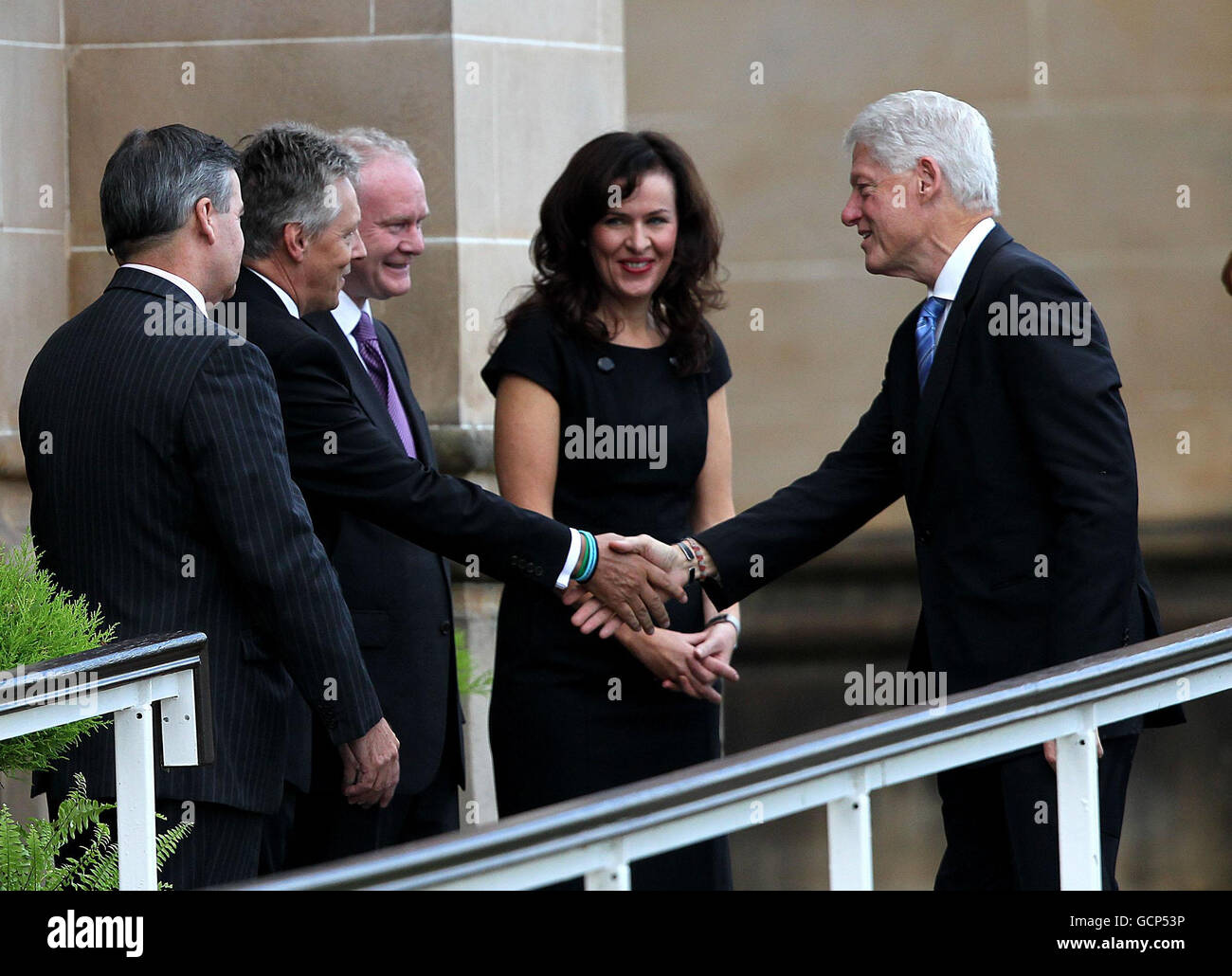 Former US President Bill Clinton arrives at University of Ulster Magee ...
