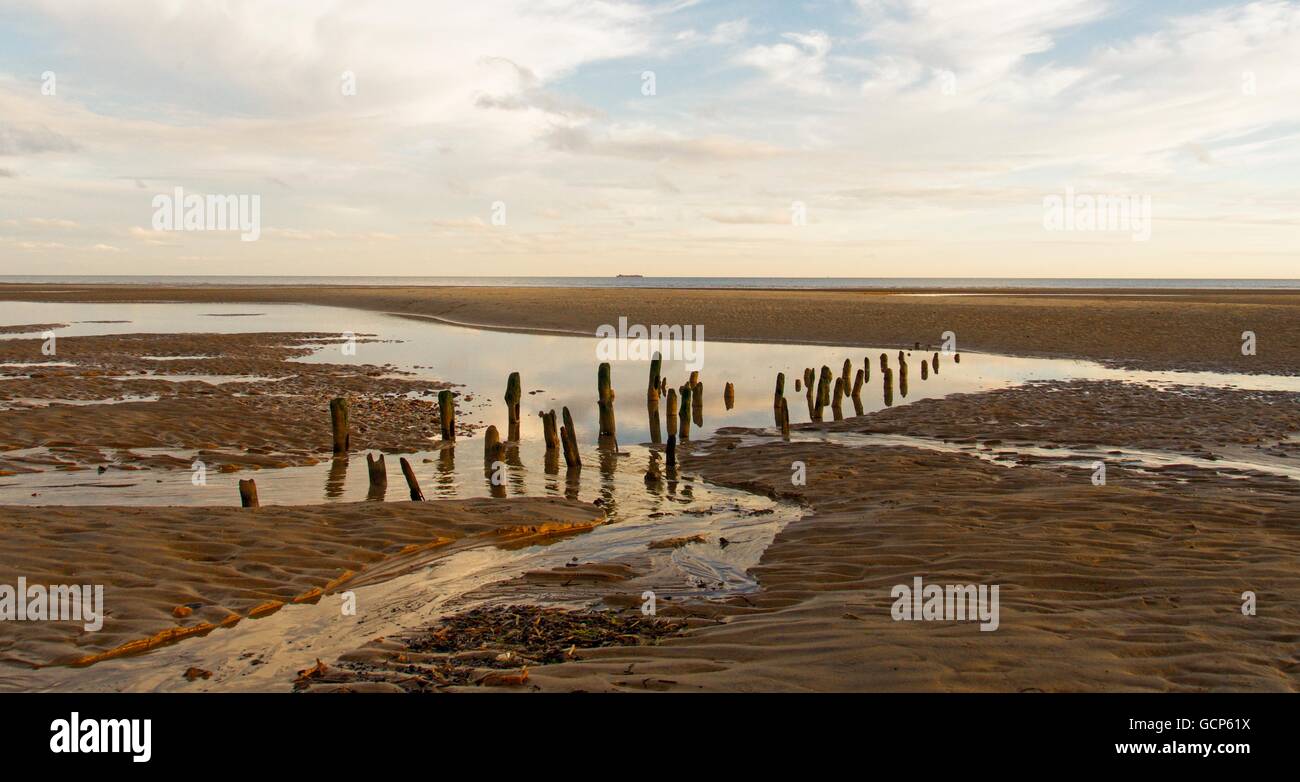 Evening Sun at Camber sands Kent Stock Photo - Alamy