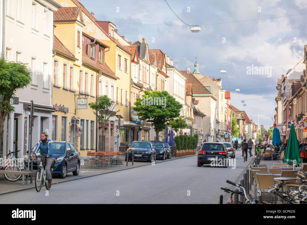 Street view in Erlangen, Bavaria, Germany Stock Photo - Alamy