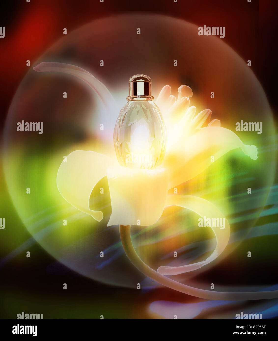 Perfume bottle flower design hi-res stock photography and images - Alamy