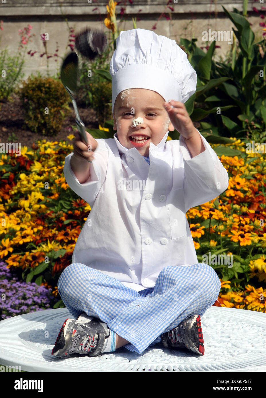 Three year old Adam Webb from Belfast, helps launch this year's Taste ...
