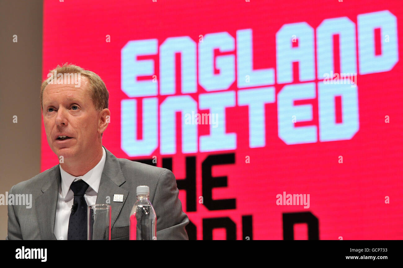 Chief Executive of England's 2018 Bid Andy Anson during a question and ...