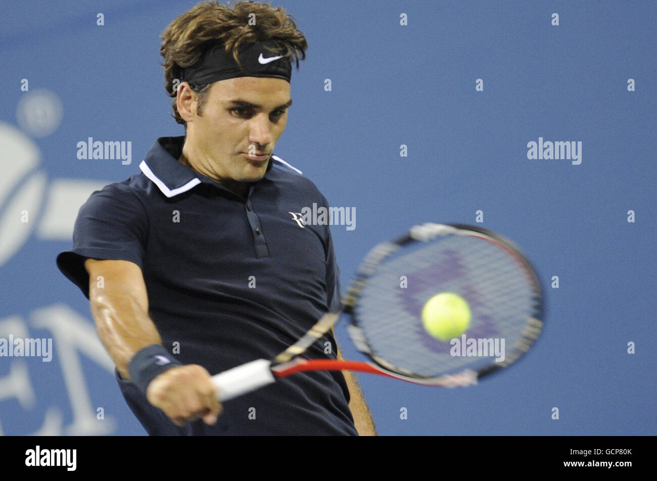 Switzerland's Roger Federer in action against Argentina's Brian Dabul ...