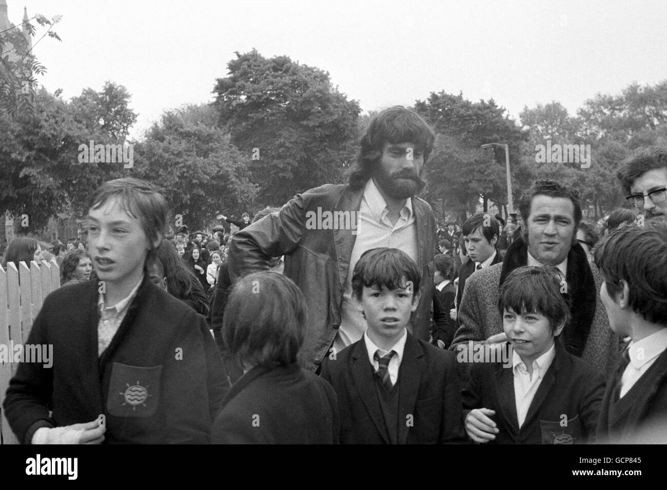Christopher Searle, (with beard), the teacher being dismissed from the ...