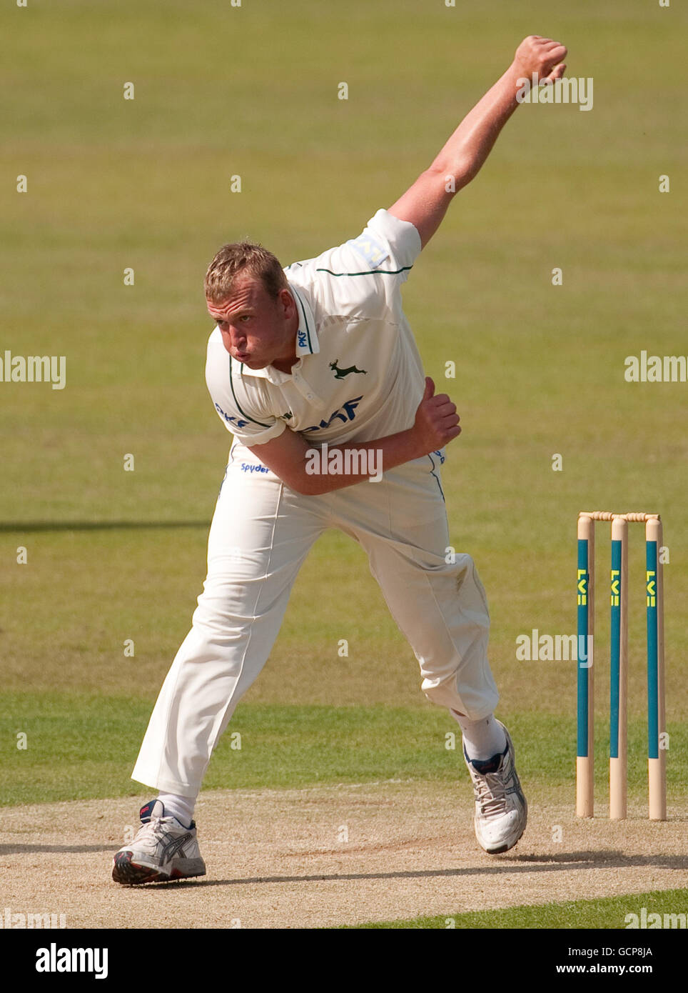 Nottinghamshire's Luke Fletcher bats during the LV County Championship ...