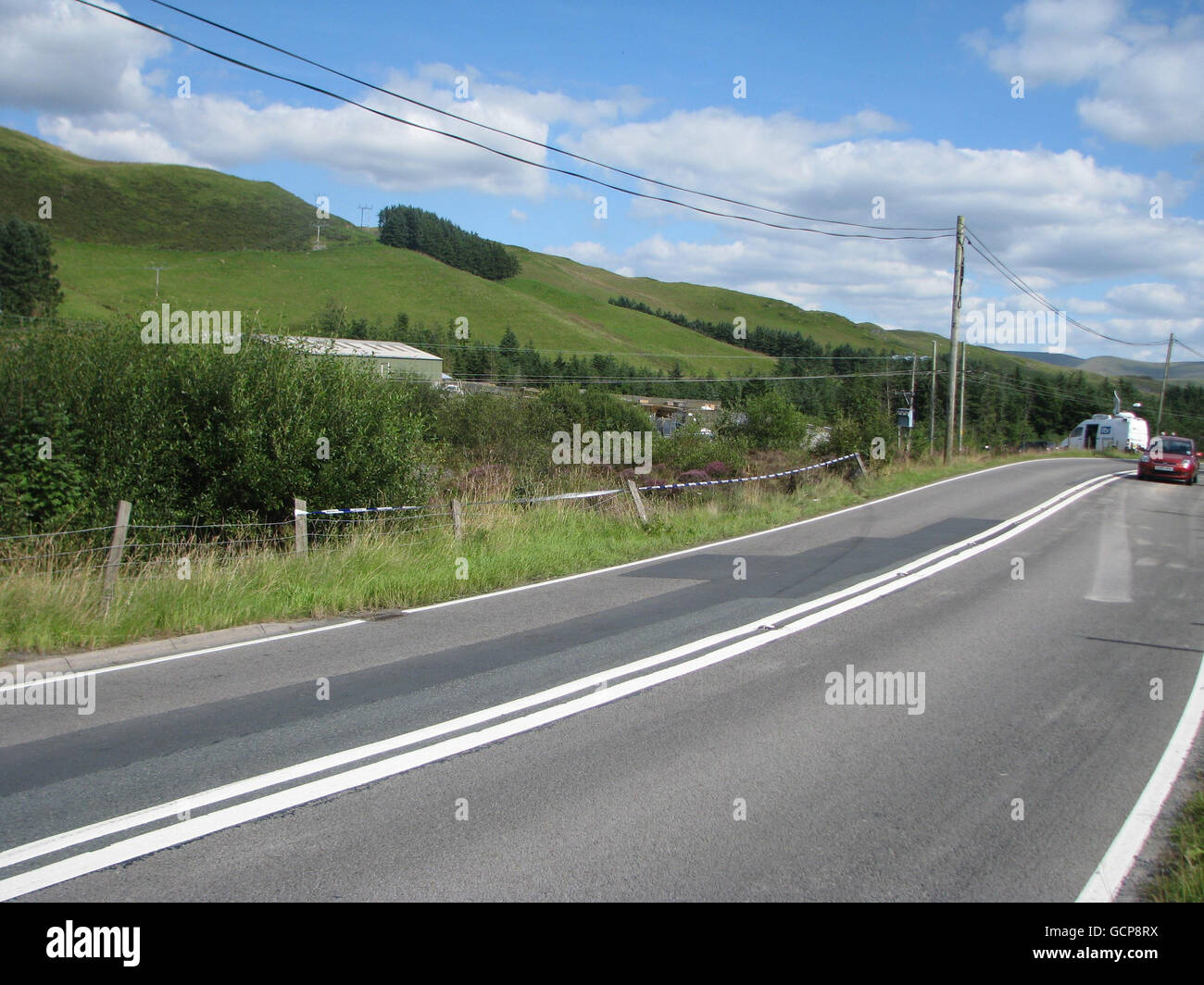Aberystwyth car accident Stock Photo - Alamy