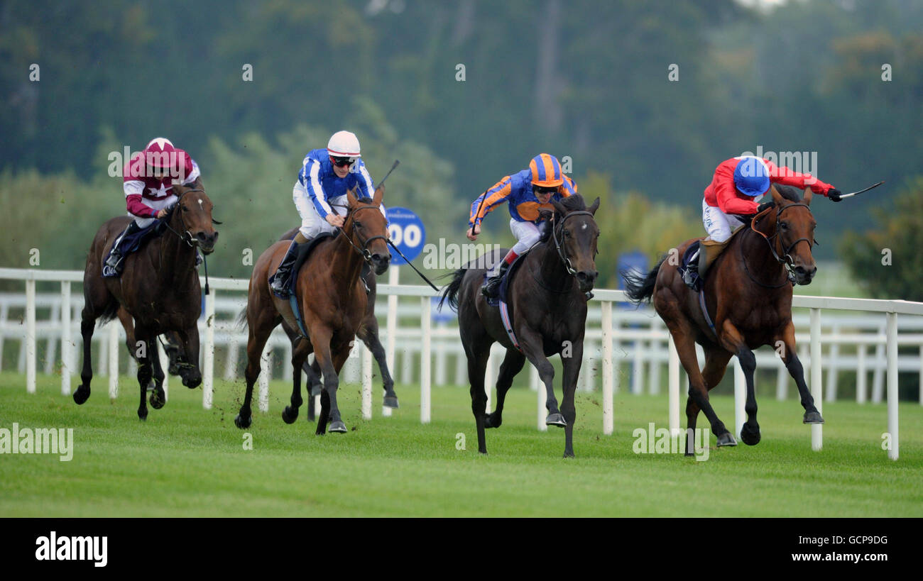Johnny Murtagh (second right) rides Lillie Langtry to victory in the ...