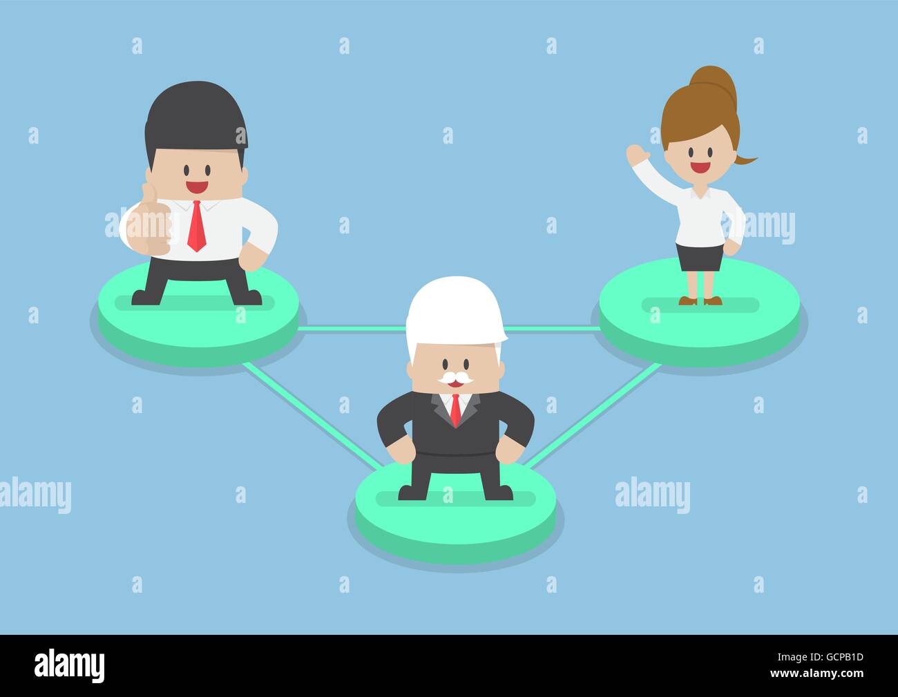 Cartoon illustration diagram communication network hi-res stock ...