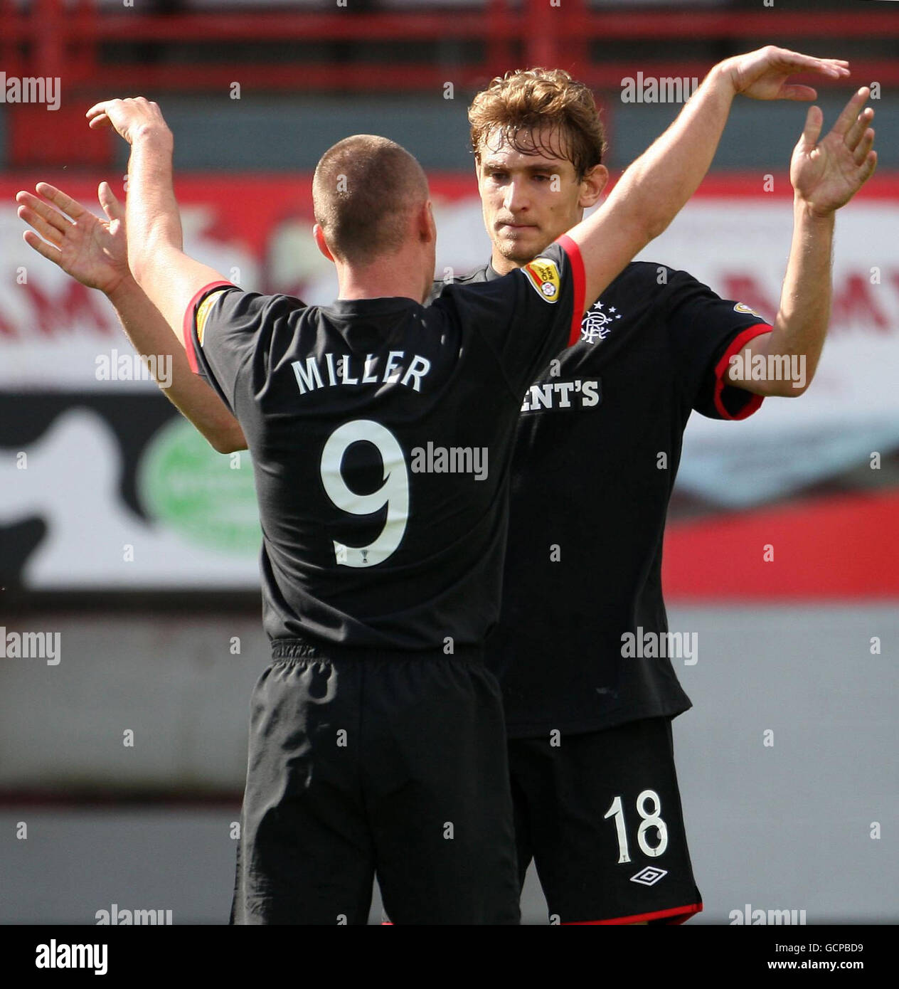 Rangers nikica jelavic celebrates hi-res stock photography and images ...