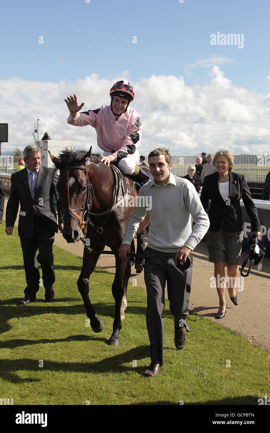 Pathfork rode by Jockey Fran Berry celebrate after winning the ...