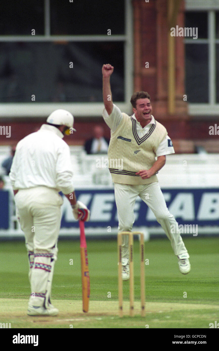 New zealand celebrates wicket lords against england hi-res stock ...