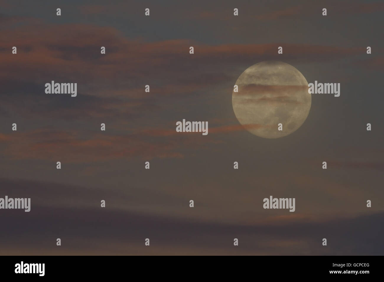 Early Morning Full Moon Stock Photo - Alamy
