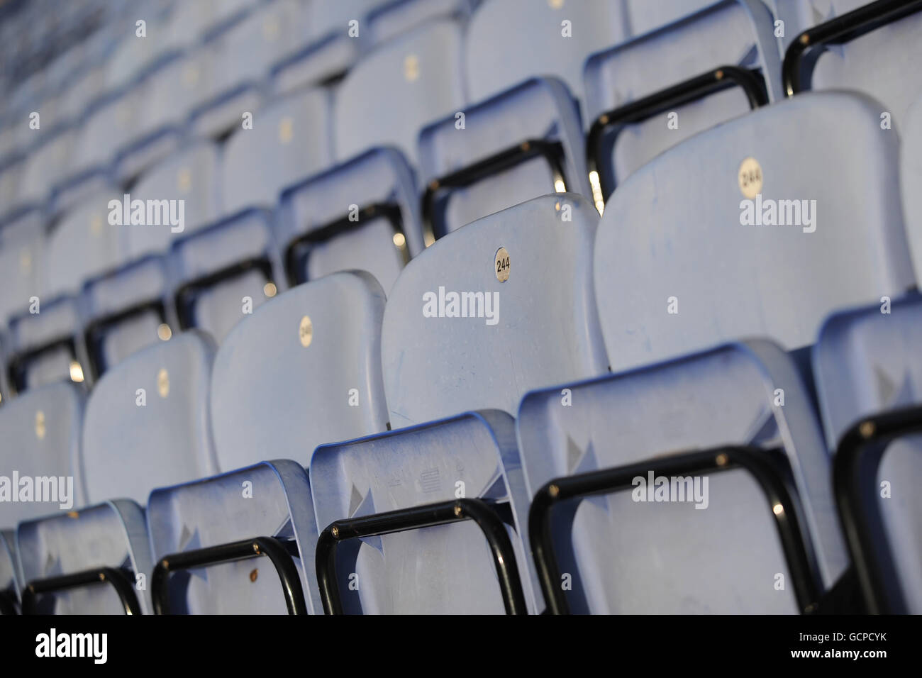 A general view of seating at the Walkers Stadium, home of Leicester ...