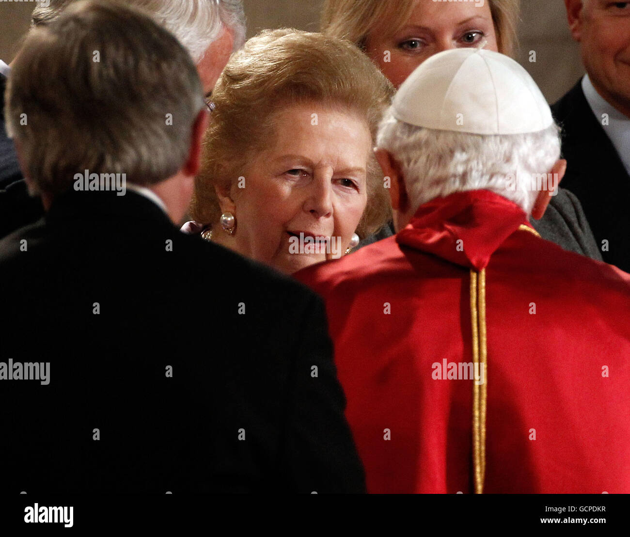 Pope Benedict XVI greets former British Prime Minister Baroness ...