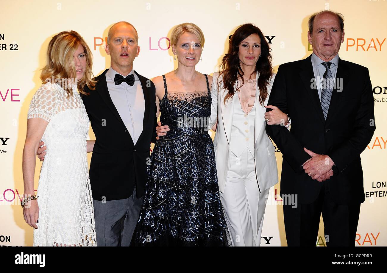 (left to right) Dede Gardner, Ryan Murphy, Elizabeth Gilbert, Julia ...