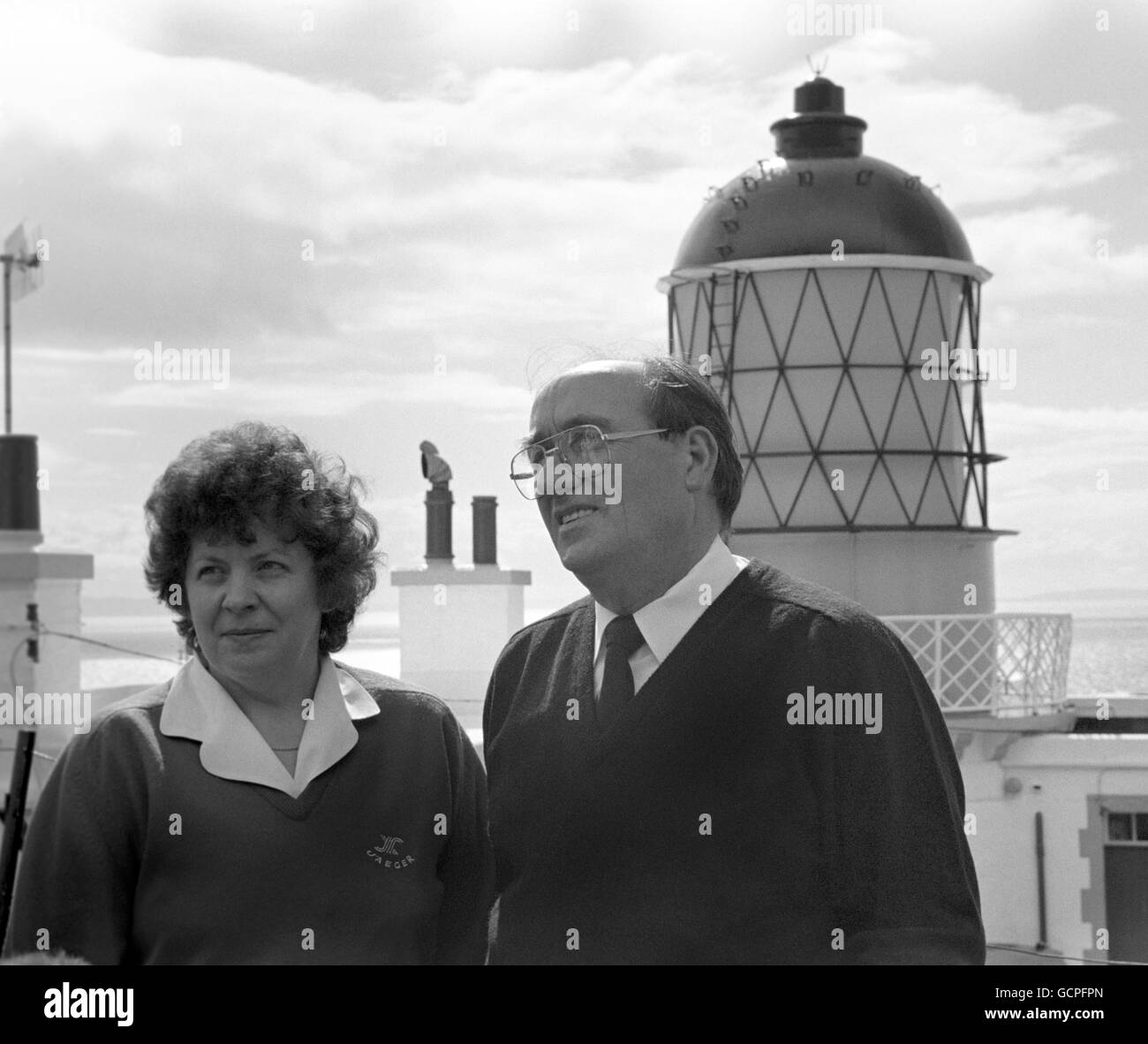 Lighthouse keeper Hector Lamont and his wife Esther who witnessed the ...