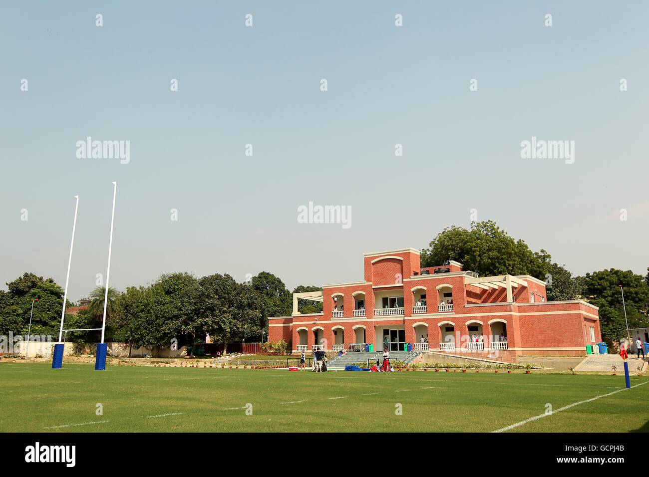 A general view of the Hindu College, venue for the Rubgy 7's practice ...