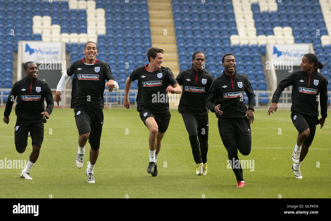 (L-R) England's Danny Rose, Chris Smalling, Martin Kelly, Nathan ...