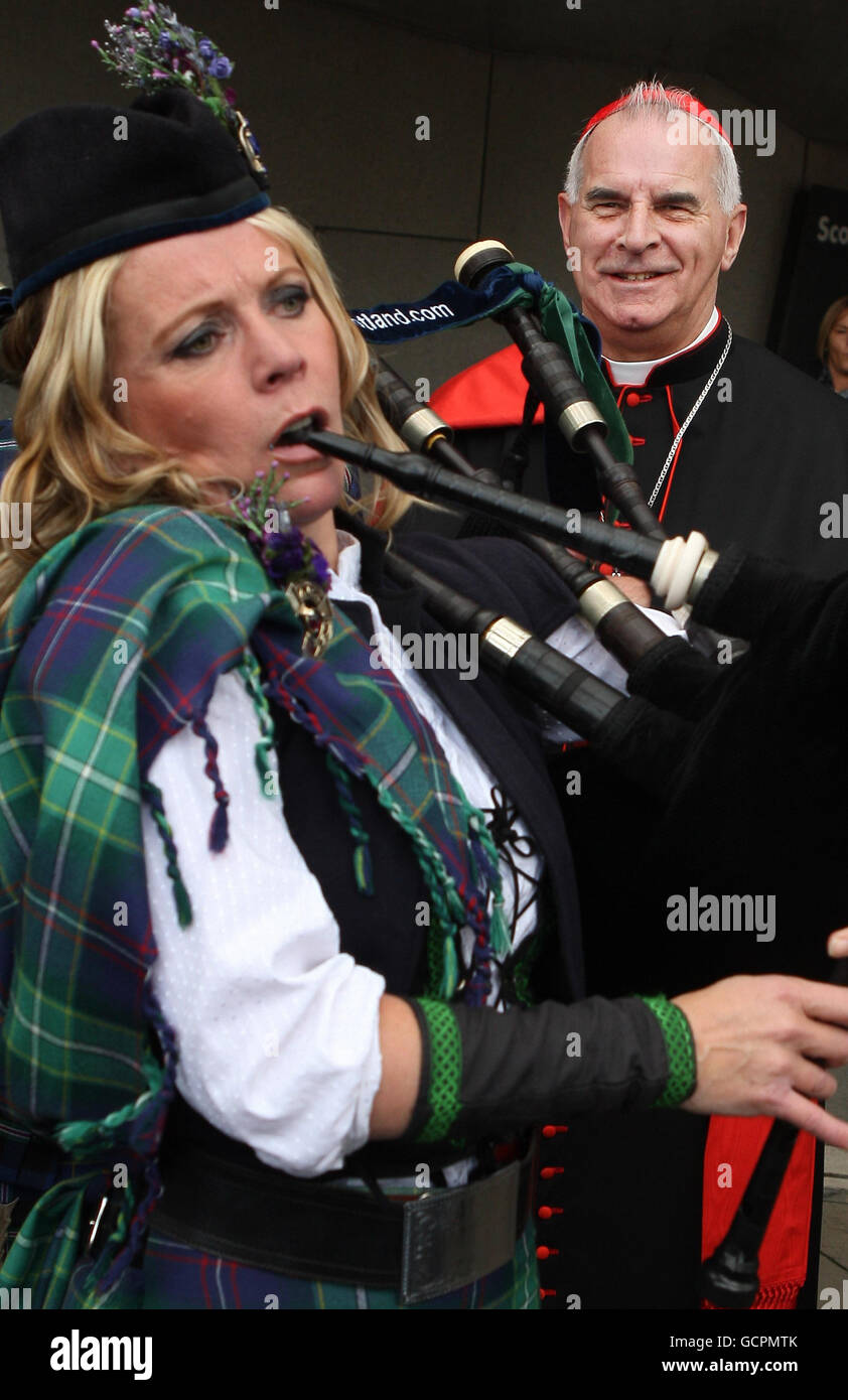 Cardinal Keith O'Brien unveils the worlds first Papal visit plaid, the ...