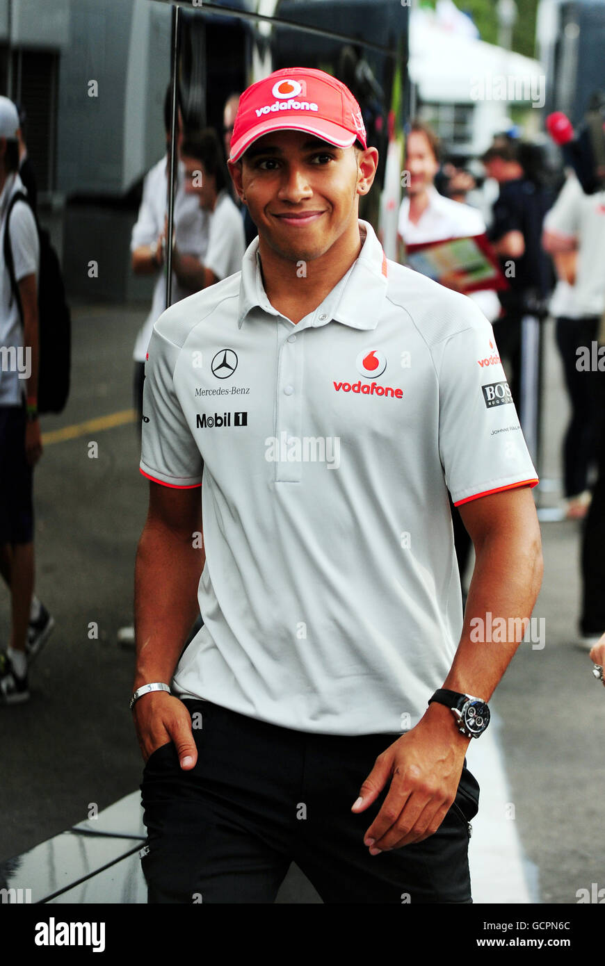 Mclarens lewis hamilton paddock day monza circuit hi-res stock ...