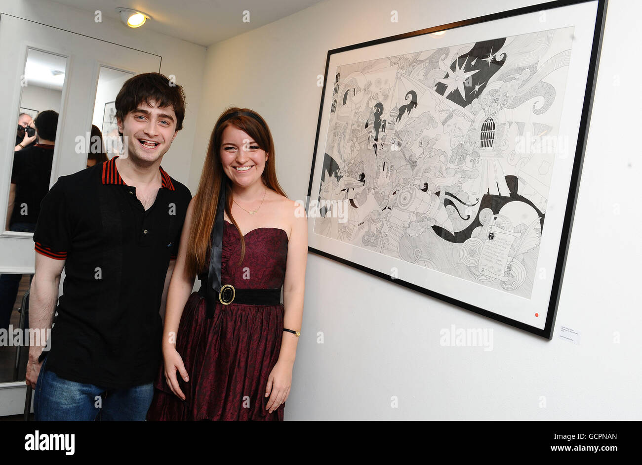 Lizzie mary cullen at her first solo gallery show hi-res stock ...