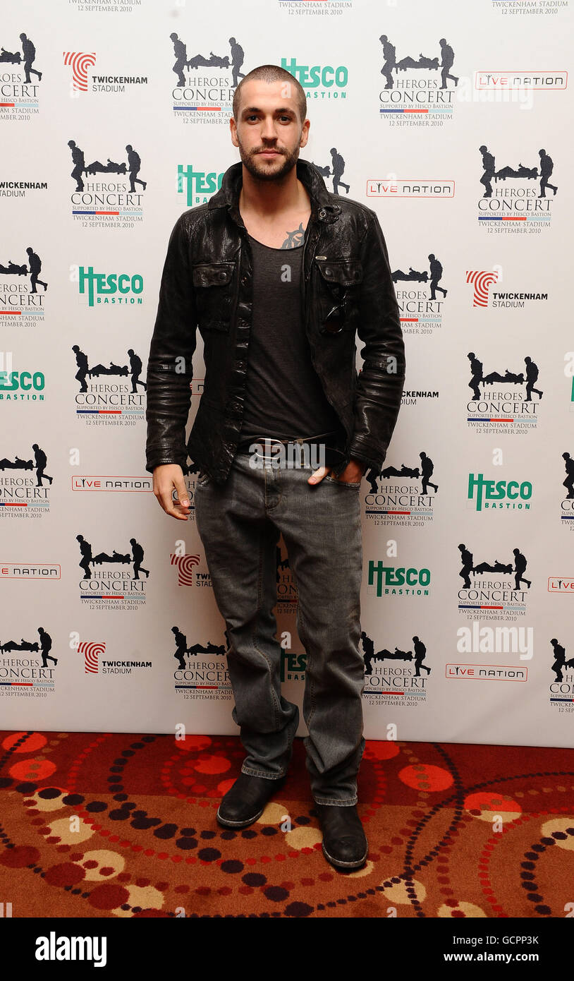 Shane Ward backstage at the Help For Heroes Concert at Twickenham ...