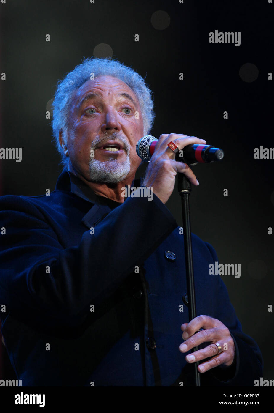 Elvis Forever concert - London. Tom Jones on stage at the Elvis Forever ...