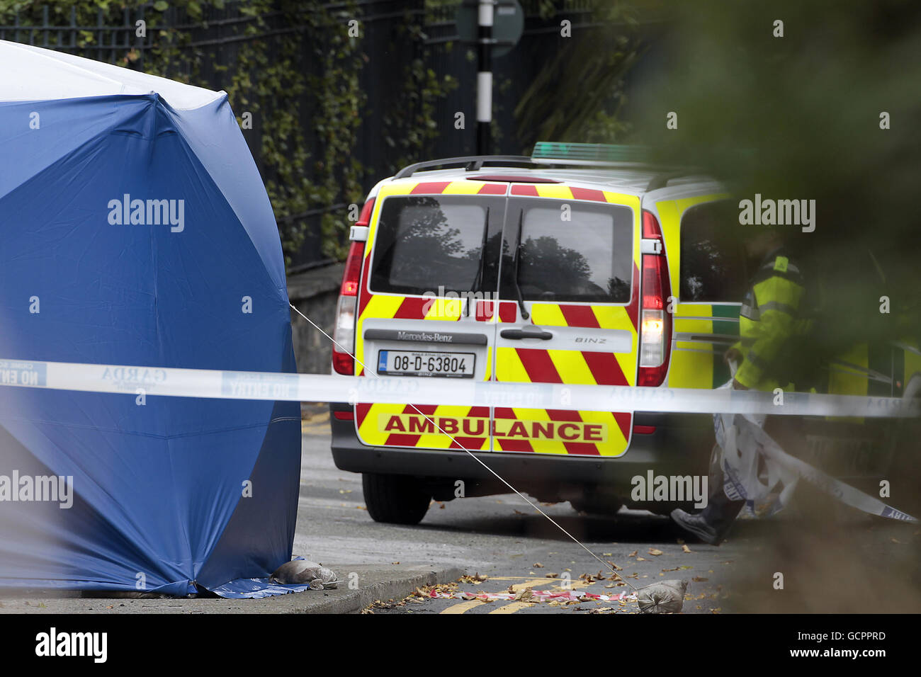 Gardai at the scene on Station Road in Portmarnock, Co Dublin, were a ...