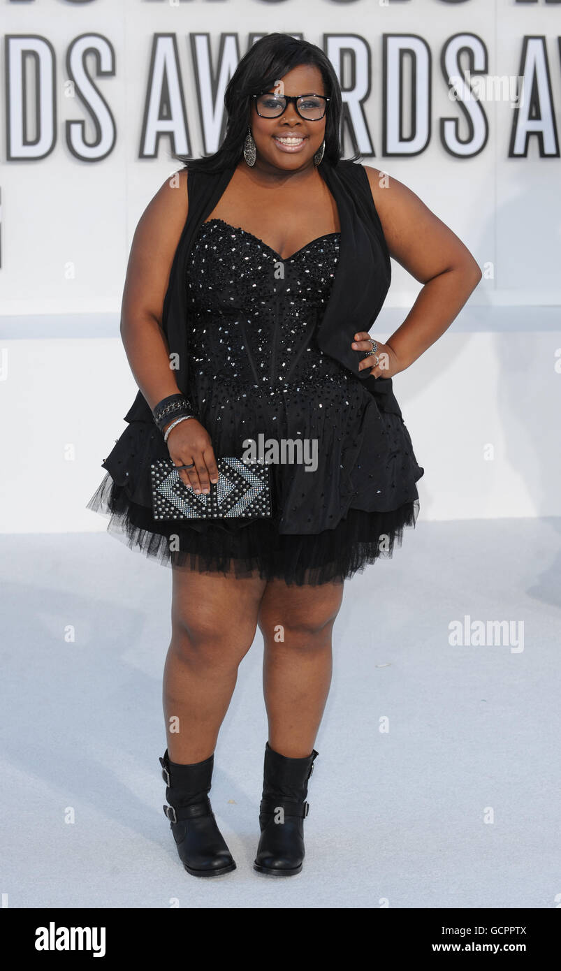 Amber riley arriving at the mtv video music awards 2010 hi-res stock ...