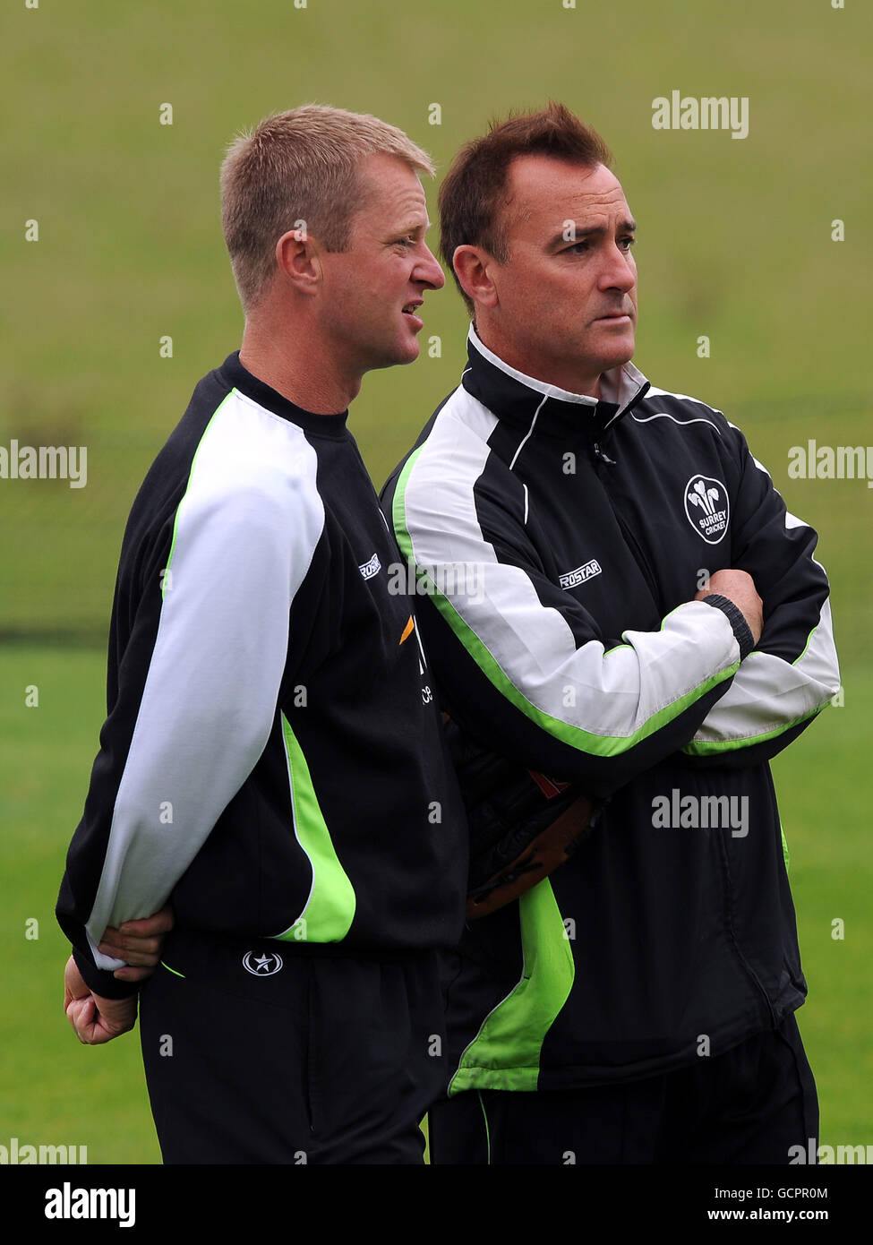 Surrey coaches graeme thorpe right and gareth townsend hi-res stock ...