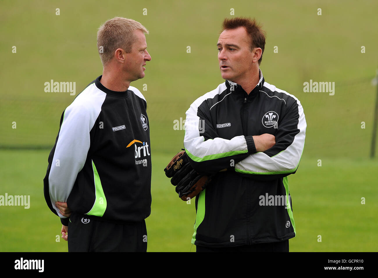 Surrey coaches graeme thorpe right and gareth townsend hi-res stock ...