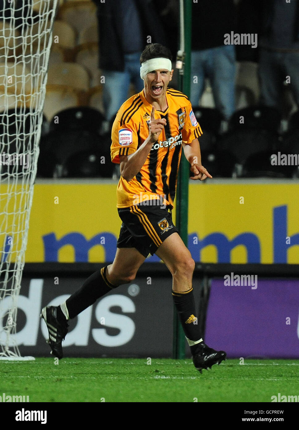 Hull City's Daniel Ayala celebrates scoring their first goal against ...