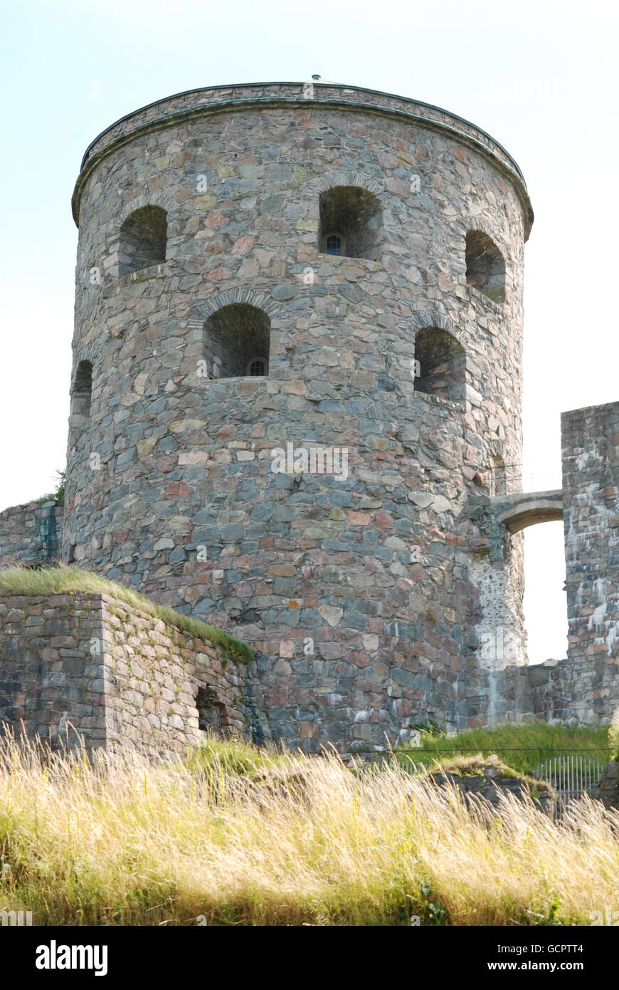 Tower Fars Hatt at Bohus fortress vertical, Nordic historic site, more ...